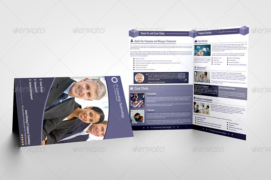 IT Technology Solution Half Brochure, Print Templates | GraphicRiver