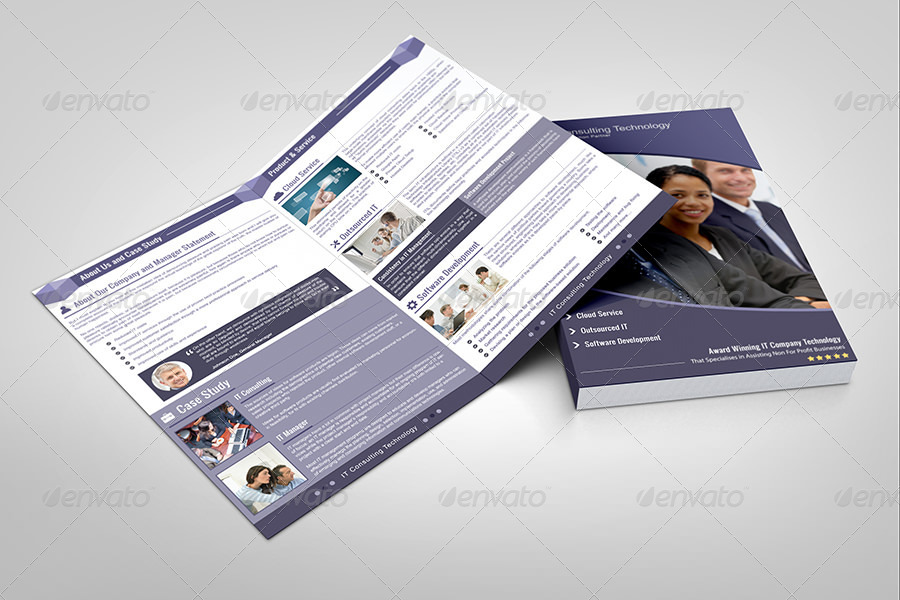 IT Technology Solution Half Brochure, Print Templates | GraphicRiver