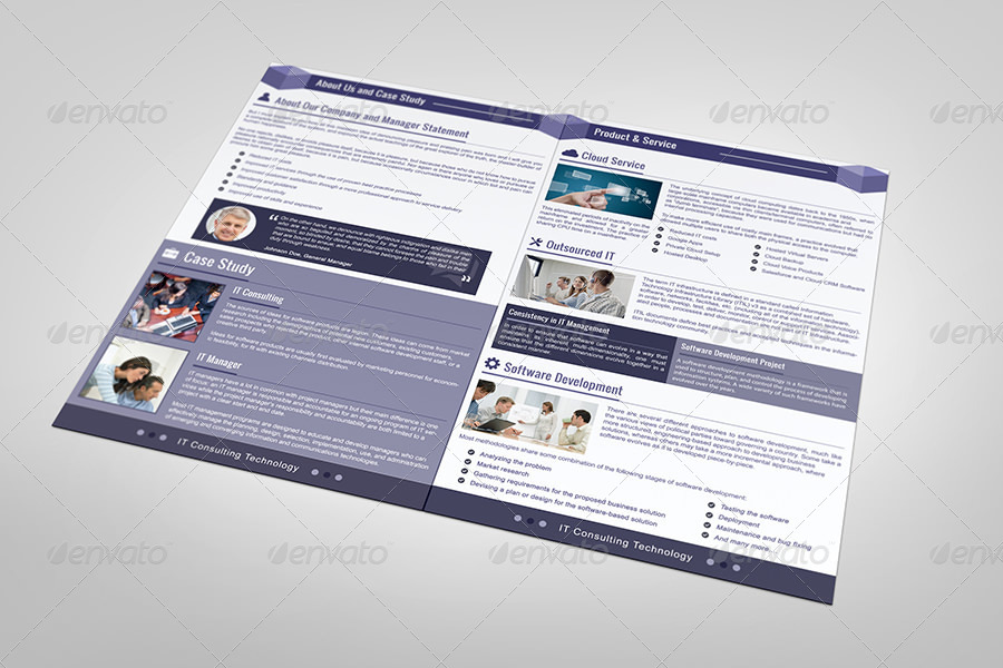 IT Technology Solution Half Brochure, Print Templates | GraphicRiver
