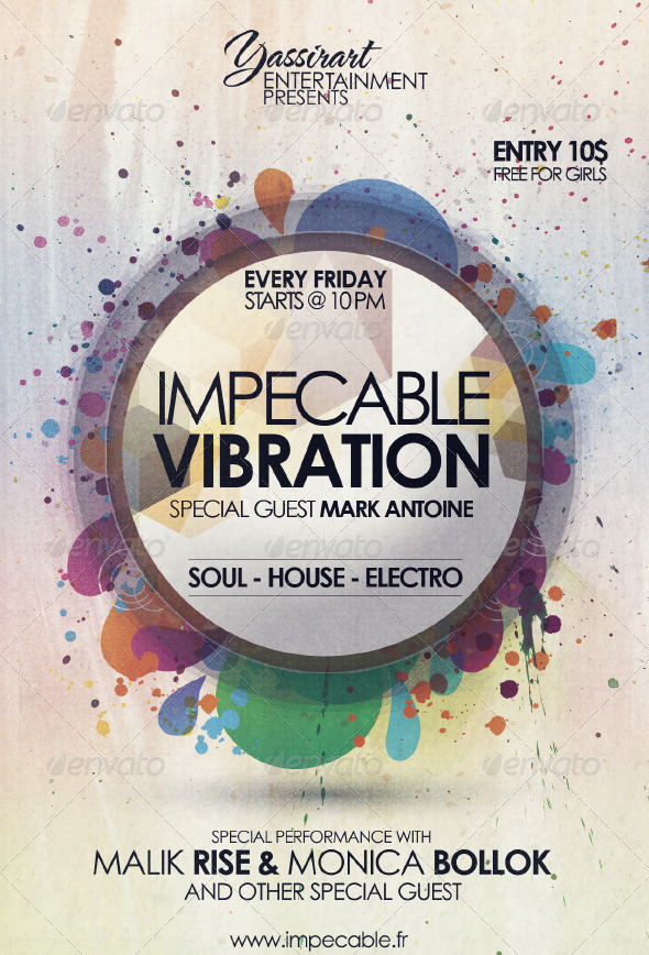 Impecable Vibration Flyer Template , Print Templates | GraphicRiver