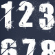 Grunge Dirty Painted Numbers by Vecster | GraphicRiver