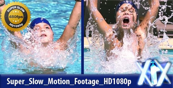 Boy Emerge from Pool, Stock Footage | VideoHive