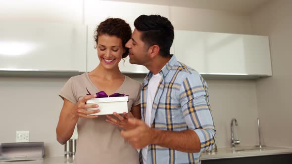 Man Giving his Partner a Gift, Stock Footage | VideoHive
