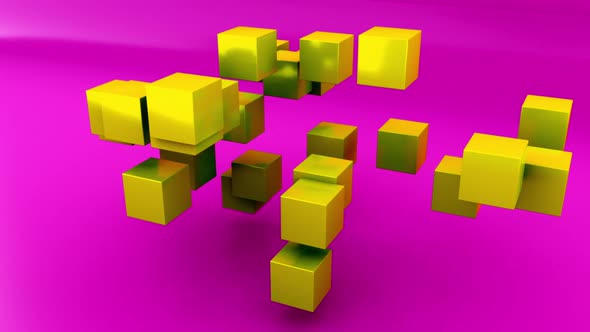 Abstract Geometric Shapes From Cubes, Motion Graphics | VideoHive