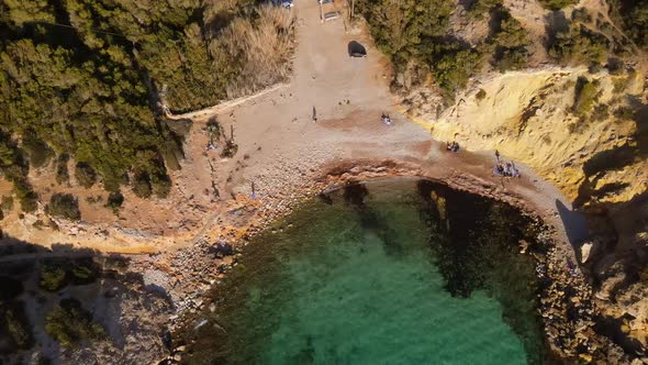 Cala Codolar beach in Ibiza, Spain, Stock Footage | VideoHive