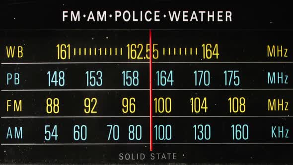 great retro radio with police band, Stock Footage | VideoHive
