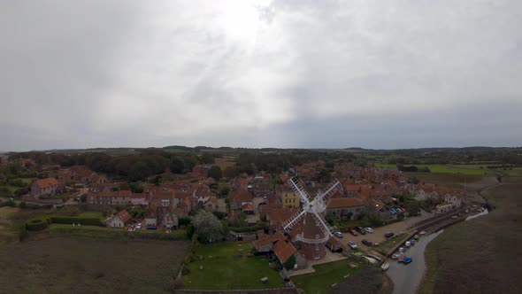 Aerial drone footage of Cley Next To Sea, and the surrounding scenery ...