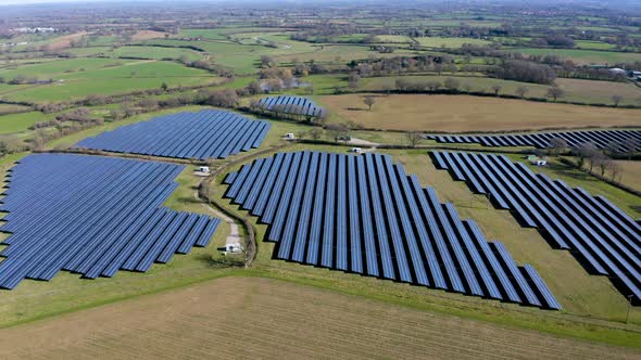 Aerial View of Solar Farm Drone 4K, Stock Footage | VideoHive
