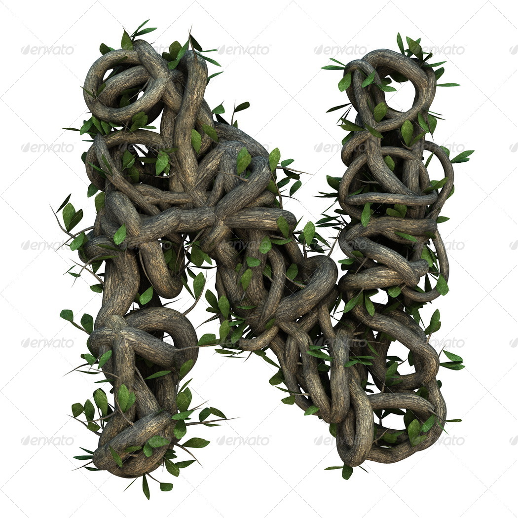 Ivy Uppercase Alphabet, Graphics | GraphicRiver