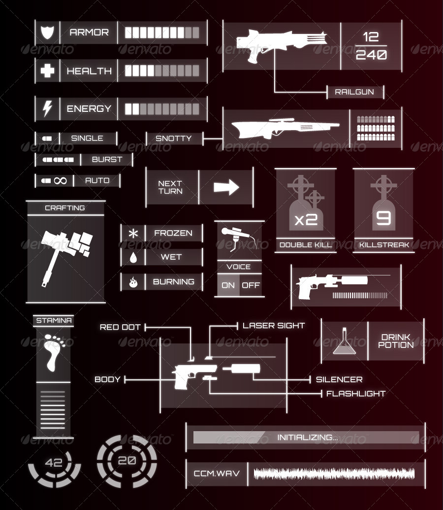 Futuristic HUD, Infographics | GraphicRiver