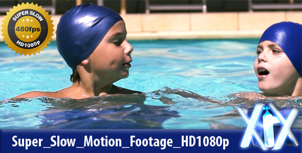 Children Dive Into Pool, Stock Footage | VideoHive