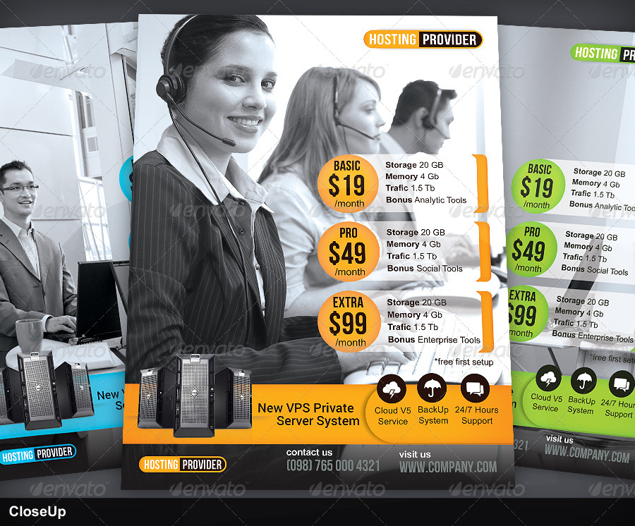 Web Hosting Flyer | Volume 1, Print Templates | GraphicRiver