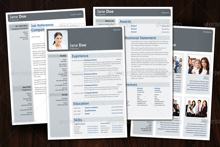 CV/Resume Template Set (Vol.1), Print Templates | GraphicRiver