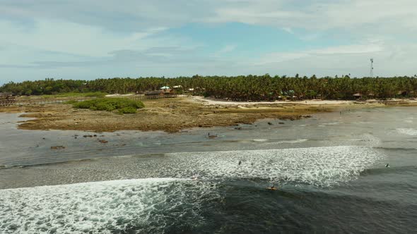 Surf Spot on the Island of Siargao Called Cloud 9., Stock Footage ...