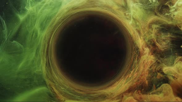 Color Fume Swirl Logo Circle Frame Green Orange, Stock Footage | VideoHive