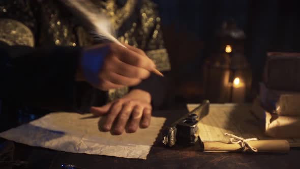Writing letters in ancient times., Stock Footage | VideoHive