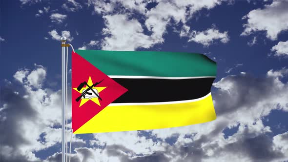 Mozambique Flag Waving 4k, Motion Graphics | VideoHive