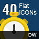 40 Flat Icons (Tools), Icons | GraphicRiver