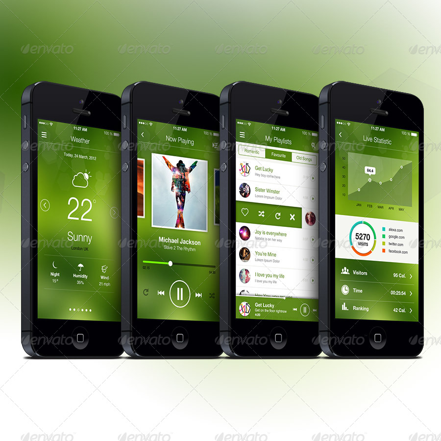 Sparky - Flat Mobile Ui Elements, Web Elements | GraphicRiver