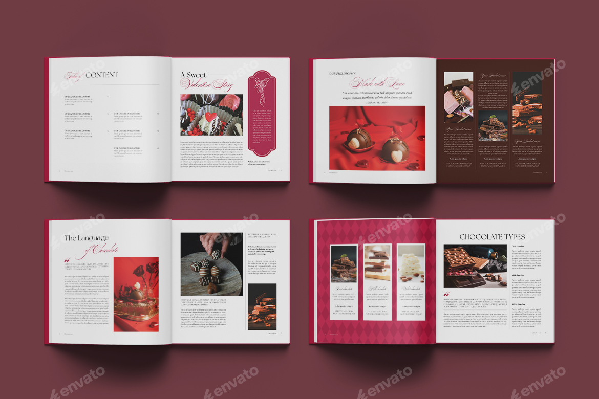 Chocolate Store Catalogue Brochure, Print Templates | GraphicRiver