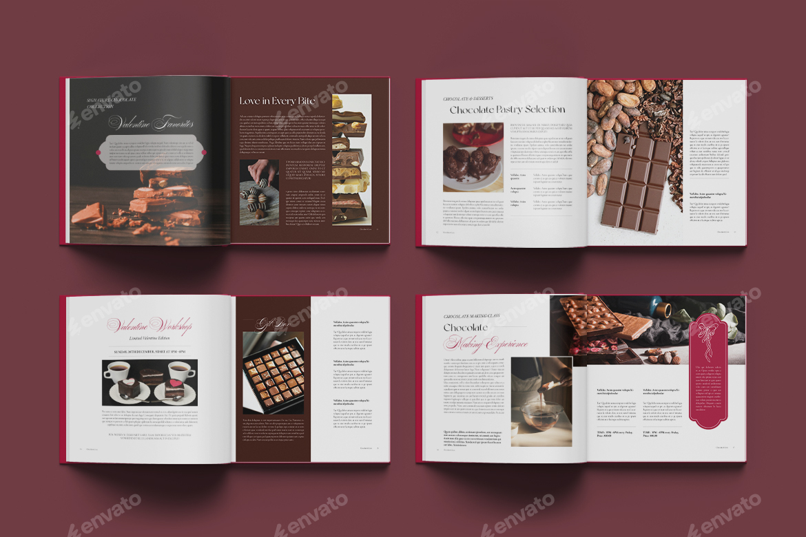 Chocolate Store Catalogue Brochure, Print Templates | GraphicRiver