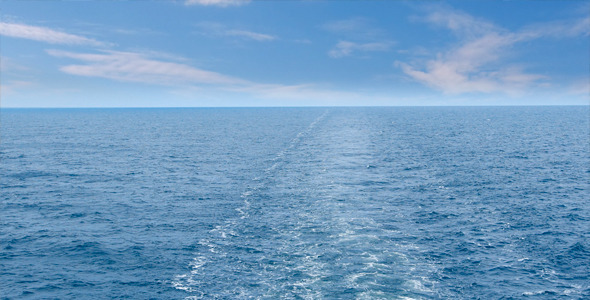 Sea Skyline Behind A ship, Stock Footage | VideoHive