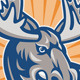 Angry Moose Mascot Retro, Vectors | GraphicRiver