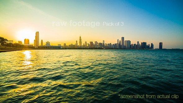 Late Summer Chicago Sunset, Stock Footage | VideoHive