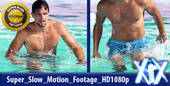 Man Getting Out Of The Swimming Pool, Stock Footage | VideoHive