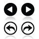 Left and Right Arrows Round Icons Set, Vectors | GraphicRiver