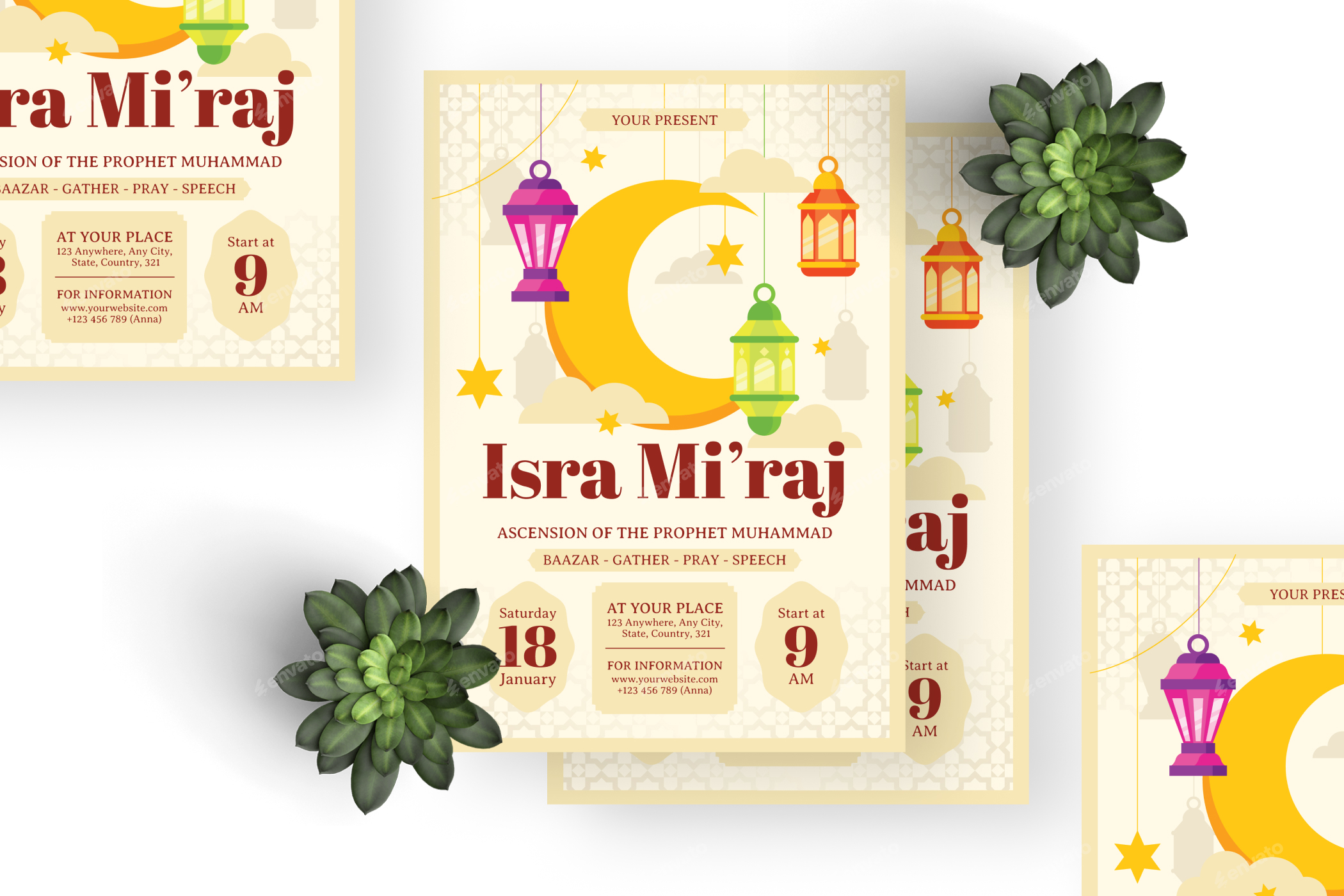Isra Mi'raj - Flyer Set, Print Templates | GraphicRiver