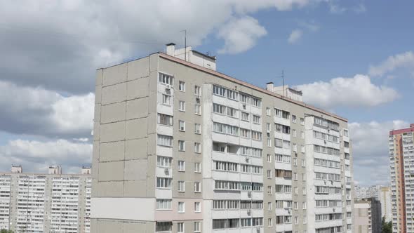 Soviet style architecture. Chernobyl style old building. , Stock Footage