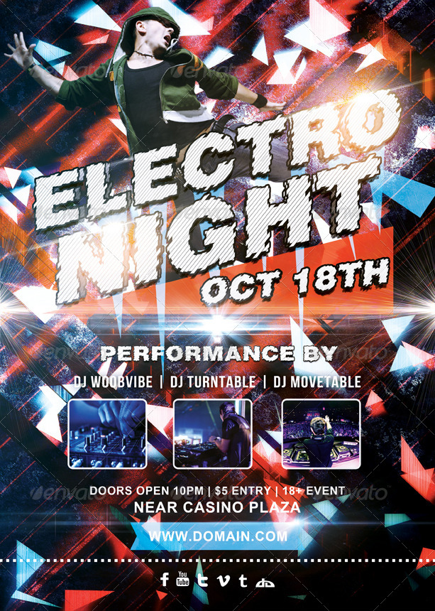 Electro Night - Flyer [Vol.2], Print Templates | GraphicRiver