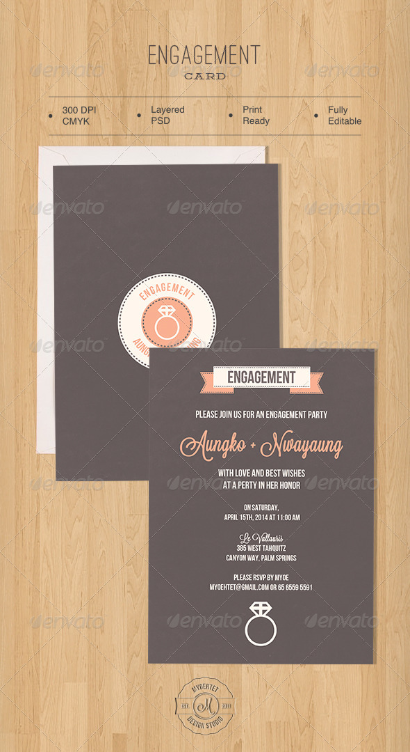 Engagement Card Template