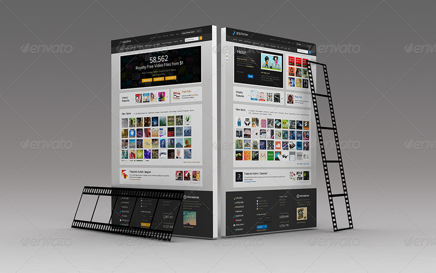 Video Website Mock-ups, Graphics | GraphicRiver