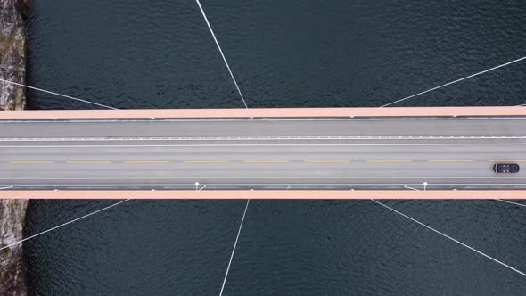 Spectacular birdseye view over Hardanger suspension bridge- Moving ...