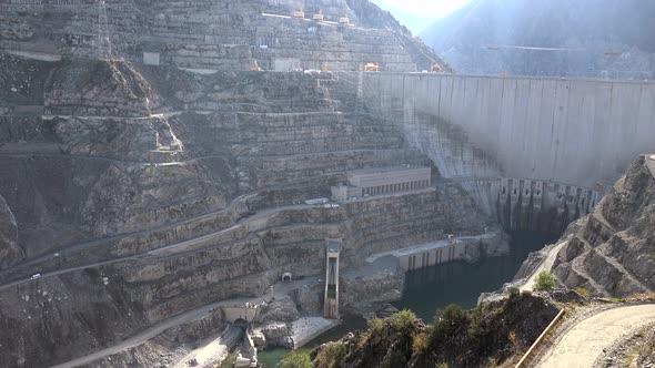 An Arch Dam, Which is Curved Vertically as Well as Horizontally, Stock ...