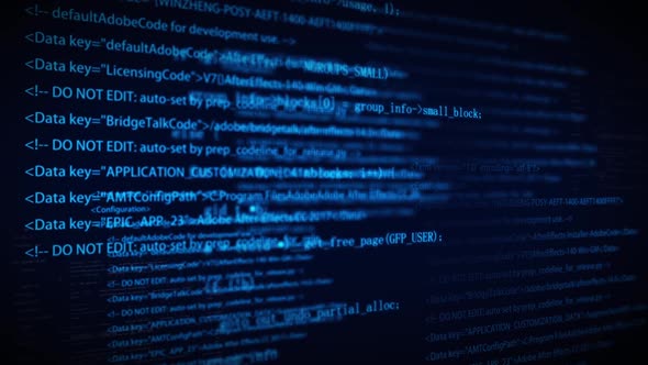 Computer Network Program Code Scrolling, Motion Graphics | VideoHive