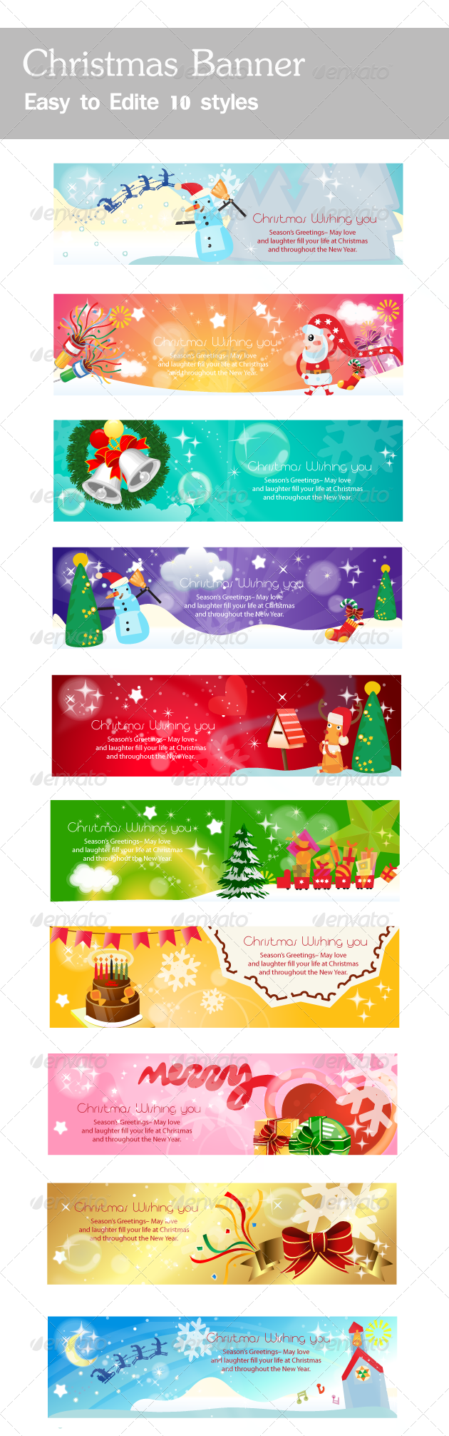 Christmas Banners Collection., Vectors | GraphicRiver