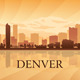 Denver USA City Skyline Silhouettes Set, Vectors | GraphicRiver
