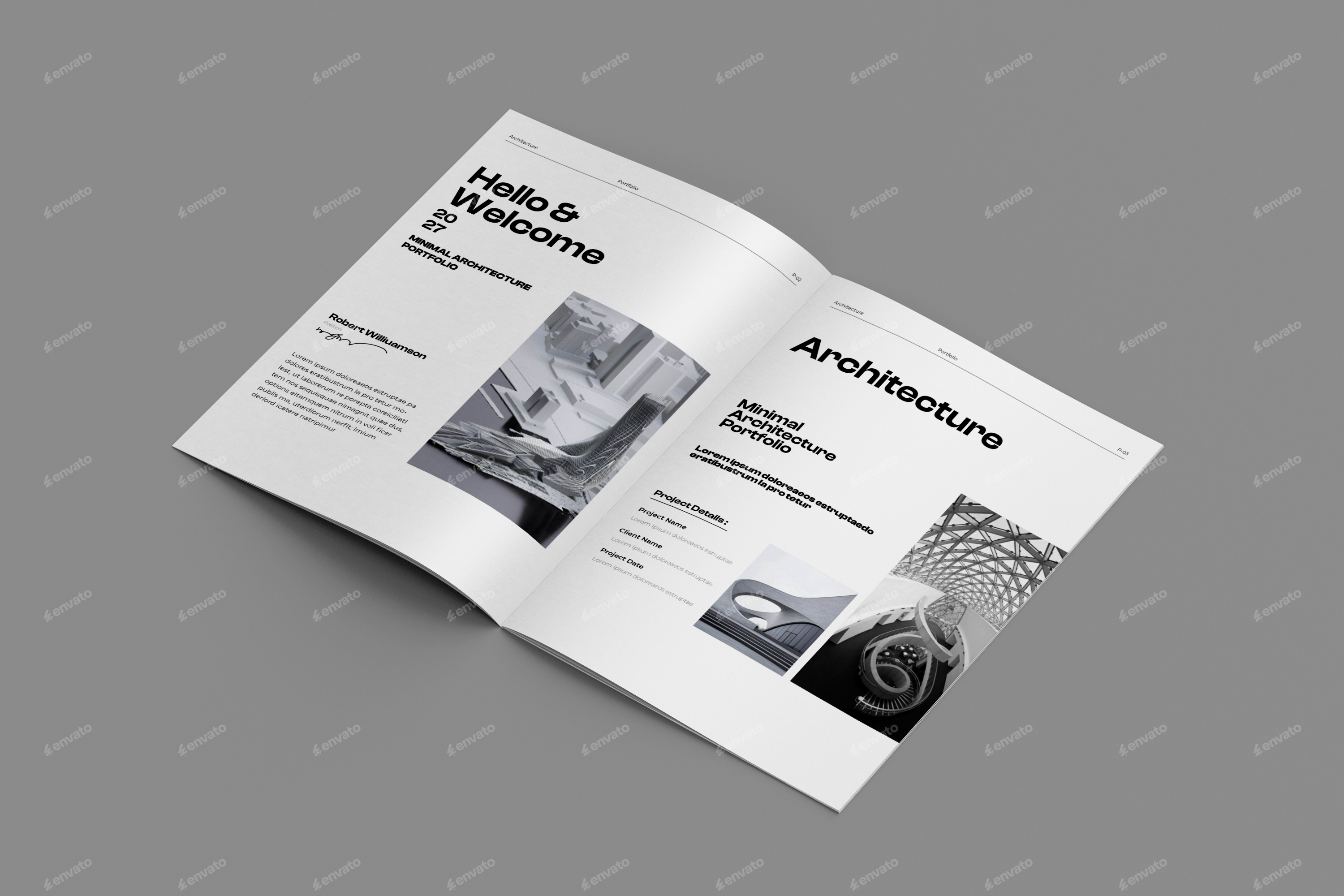 Architecture Portfolio Template, Print Templates | GraphicRiver