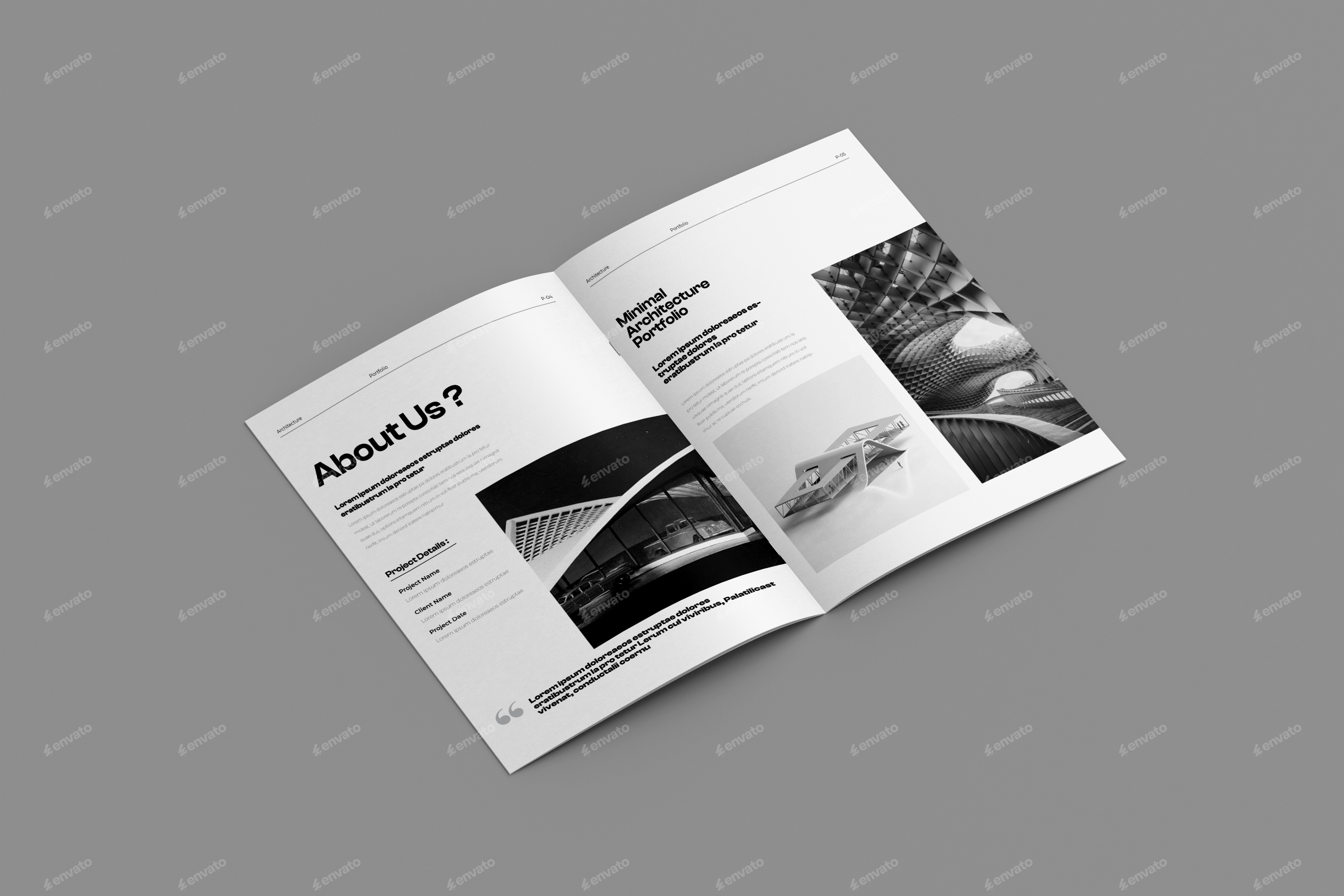 Architecture Portfolio Template, Print Templates | GraphicRiver