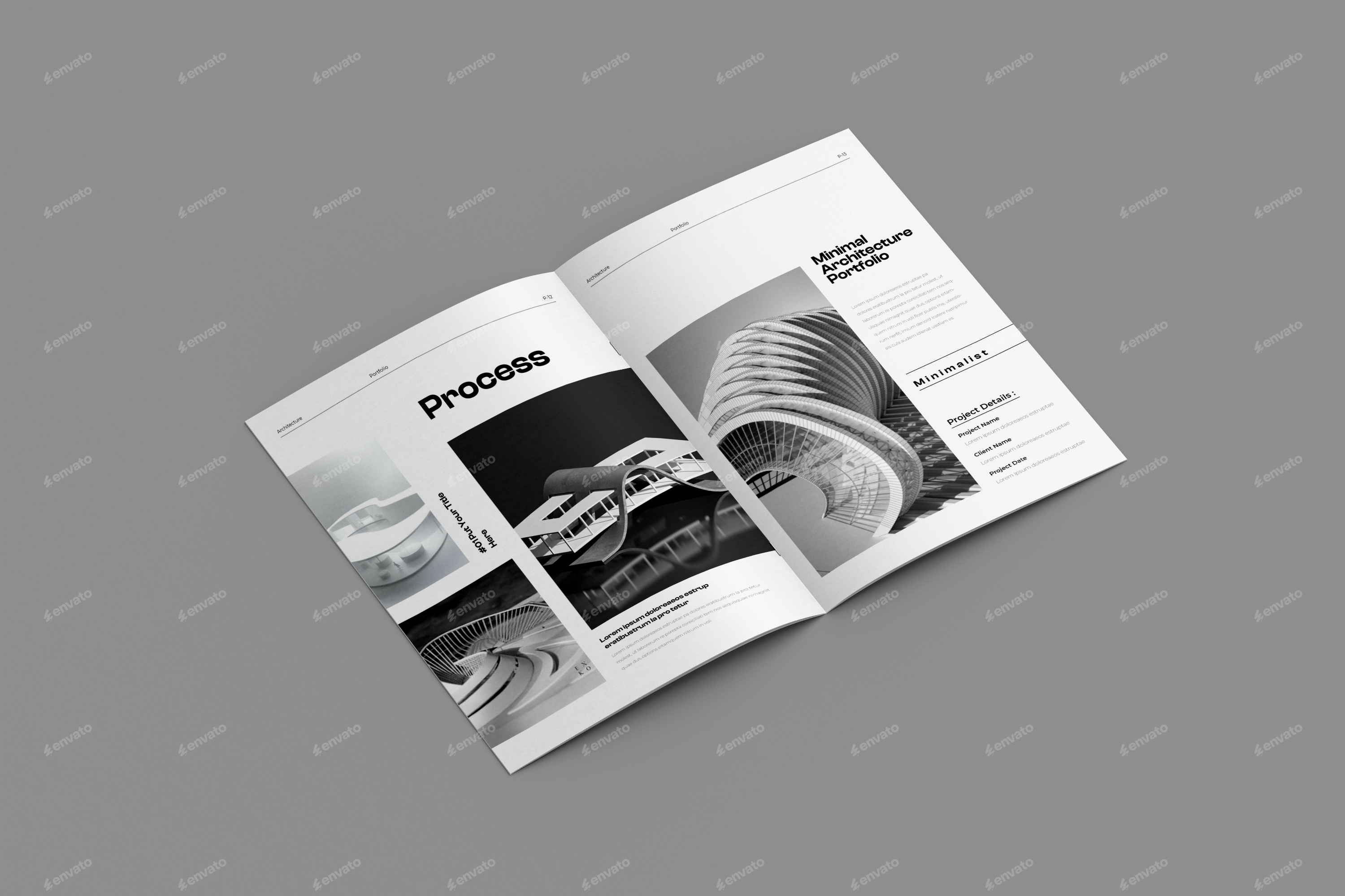 Architecture Portfolio Template, Print Templates | GraphicRiver