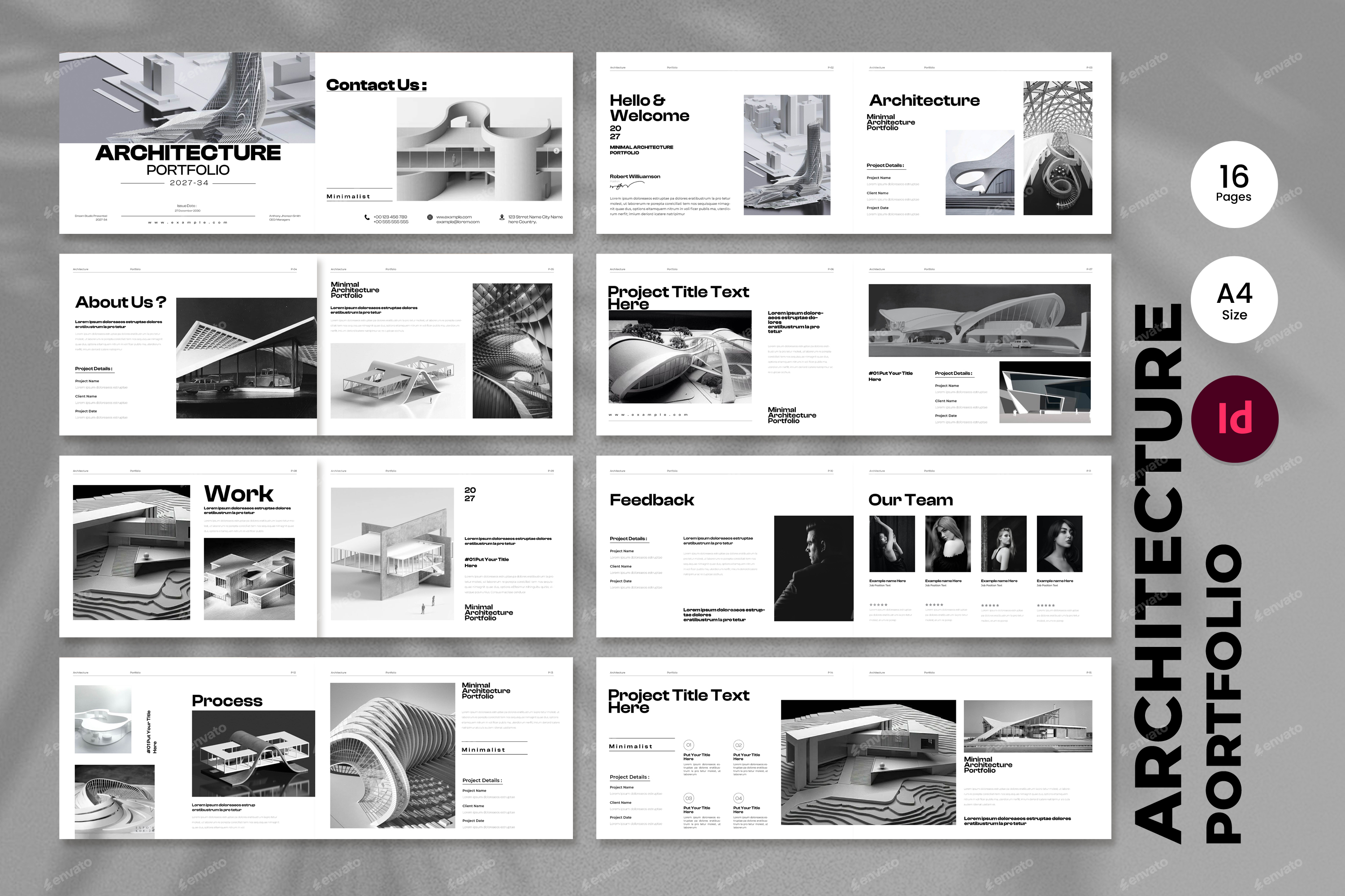 Architecture Portfolio Landscape Template, Print Templates | GraphicRiver