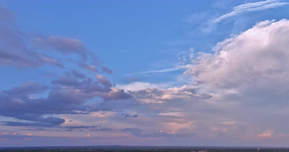 Dramatic Light Sunset of the Sun Through the Clouds, Stock Footage
