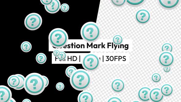 Question Mark Flying with Alpha, Motion Graphics | VideoHive