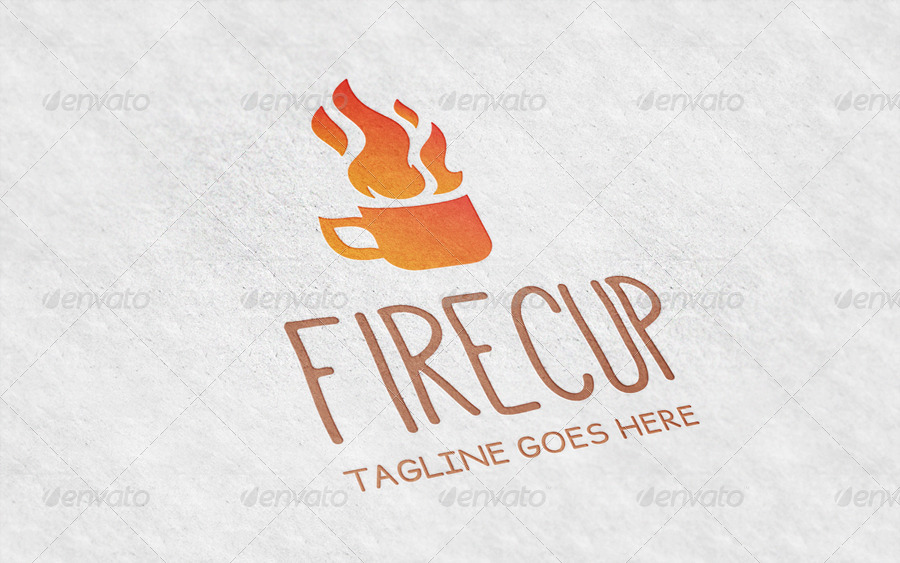 Fire in Cup Logo Template, Logo Templates | GraphicRiver