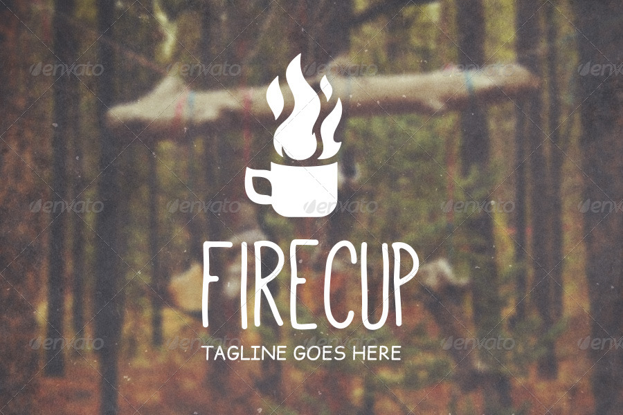 Fire in Cup Logo Template, Logo Templates | GraphicRiver