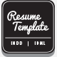 Resume Template INDD, Print Templates | GraphicRiver