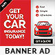 Cheap Car Insurance Web Banner Ad, Web Elements | GraphicRiver